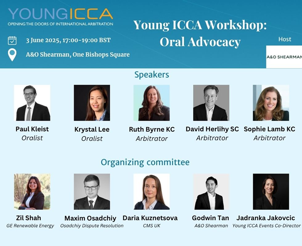 Young ICCA Workshop on Oral Advocacy | Young ICCA